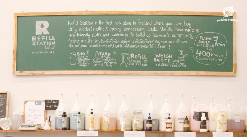 Refill Station ปั๊มน้ำยาของคนอยากลดขยะ - มูลนิธิสืบนาคะเสถียร